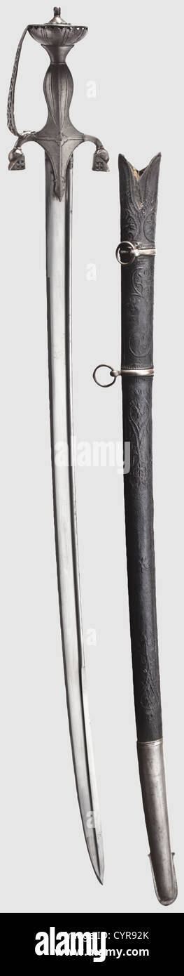 An Afghan pouluar, 19th century Slightly curved European pipe-back ...