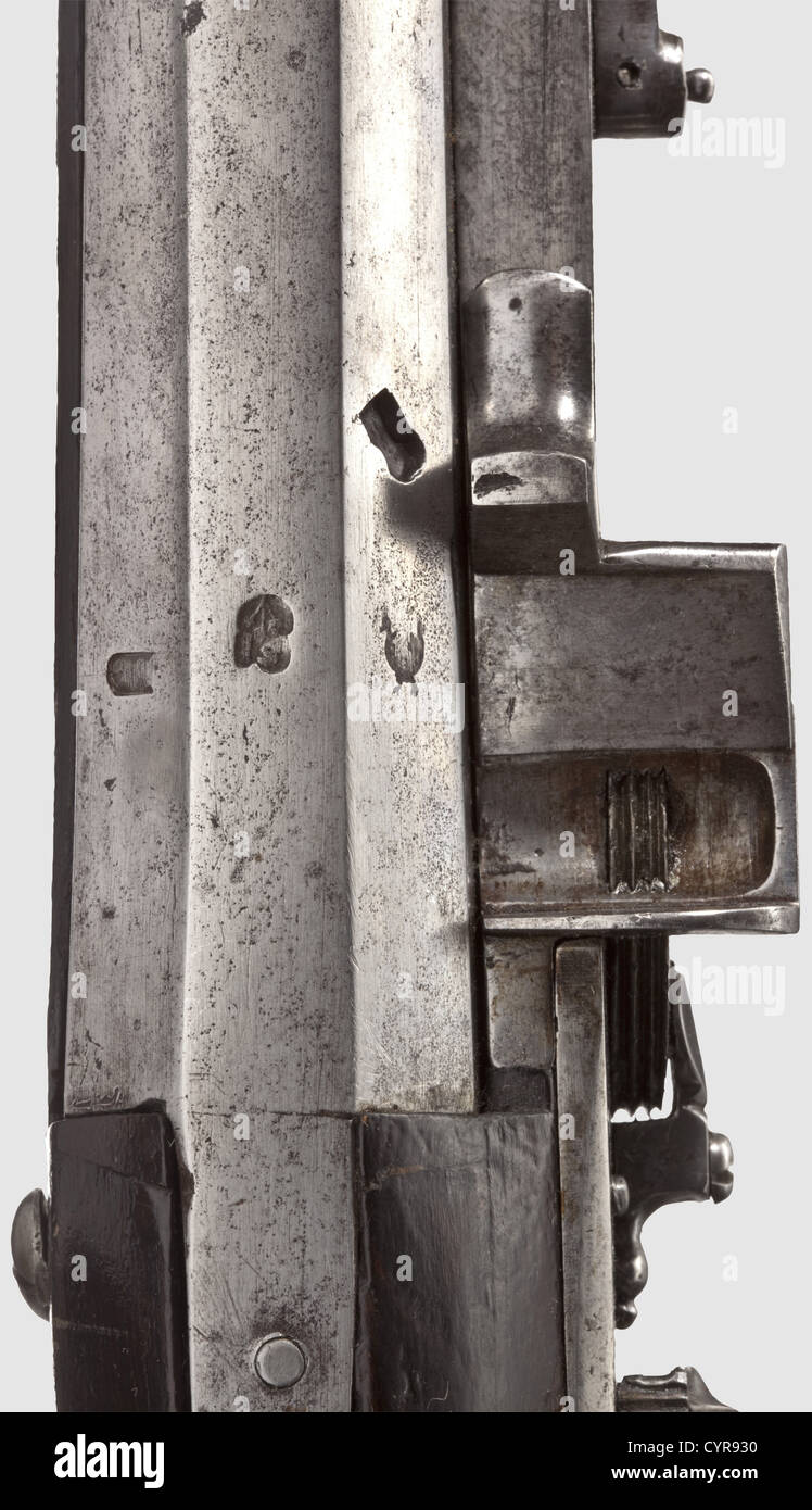 A rare combination match and wheellock musket,German circa 1630. Two ...