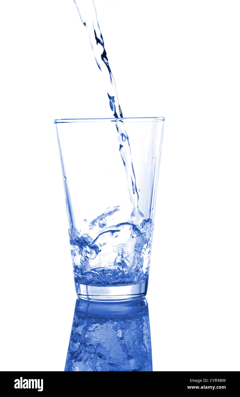 glass or cup of splashing water on white background Stock Photo - Alamy