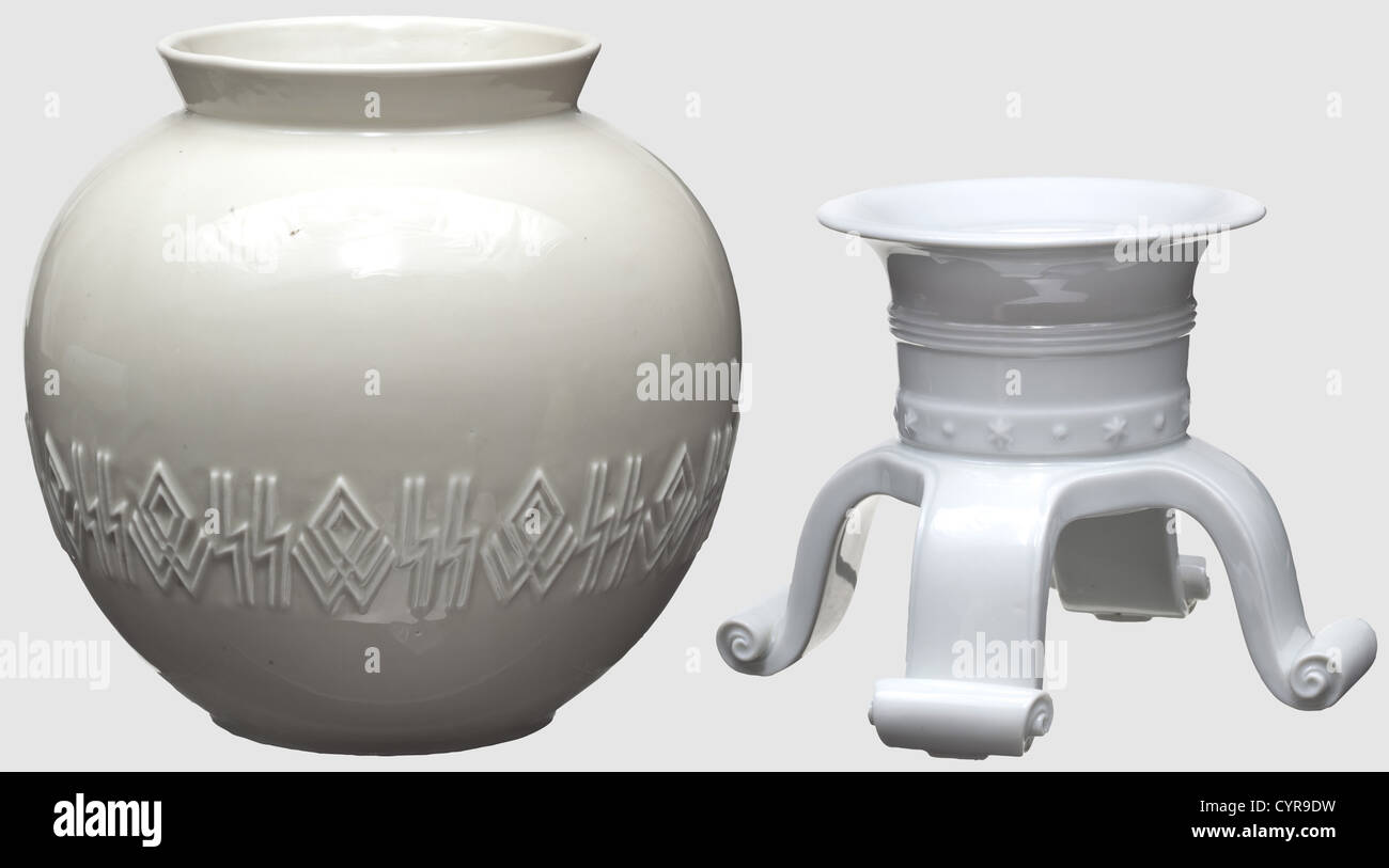 Fritz Darges,An Allach candle holder and a presentation vase The candle ...