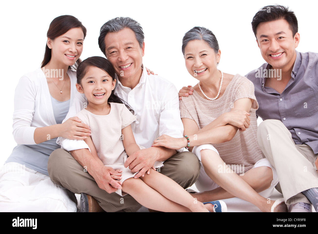 Portrait of a happy three generation family Stock Photo - Alamy