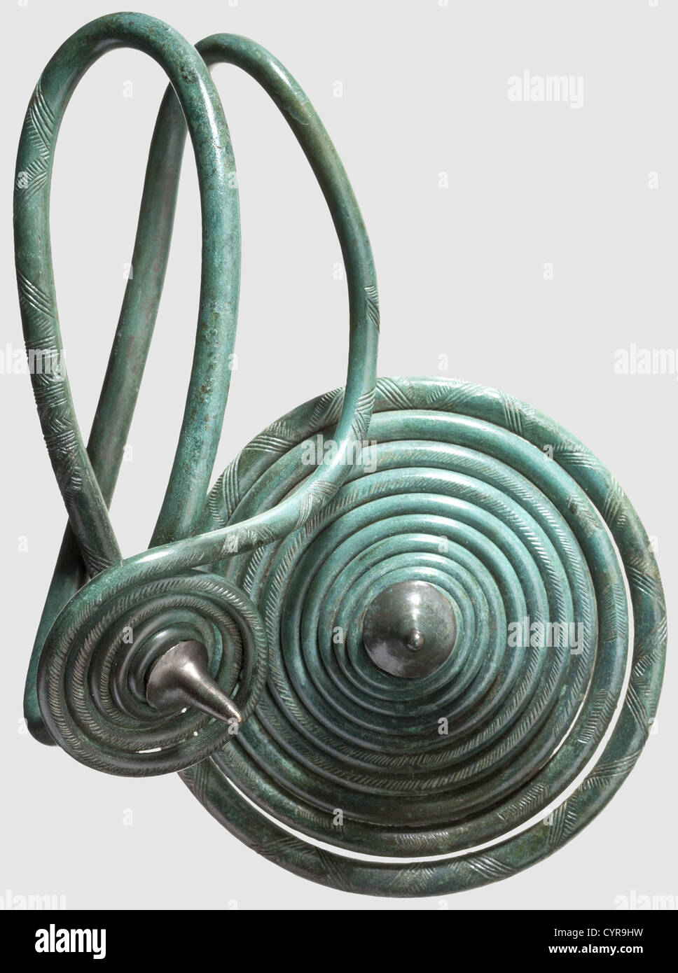 A bronze spiral armlet, Central Europe, Bronze Age, circa 1200 - 1000 B ...