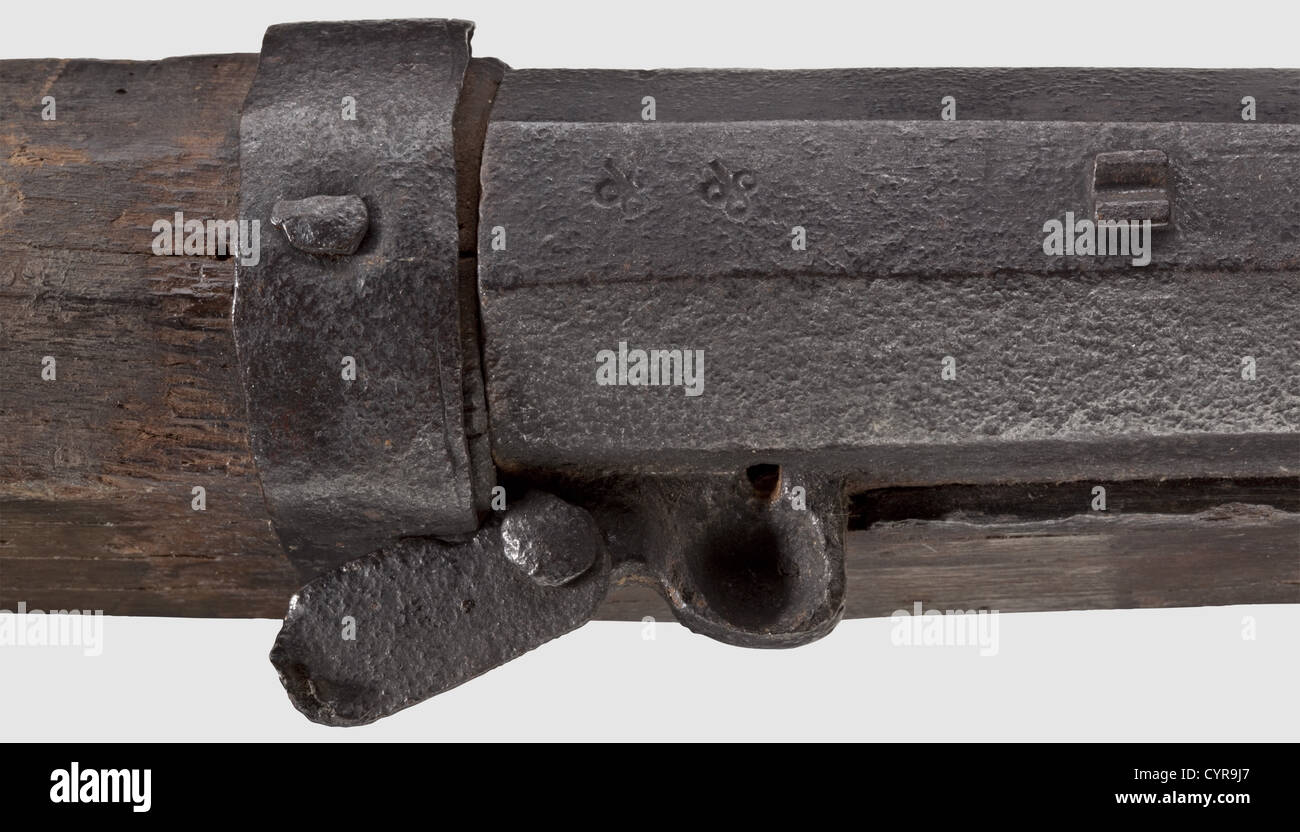 A rare heavy wall gun,German,1st half of the 16th century.Forged iron ...