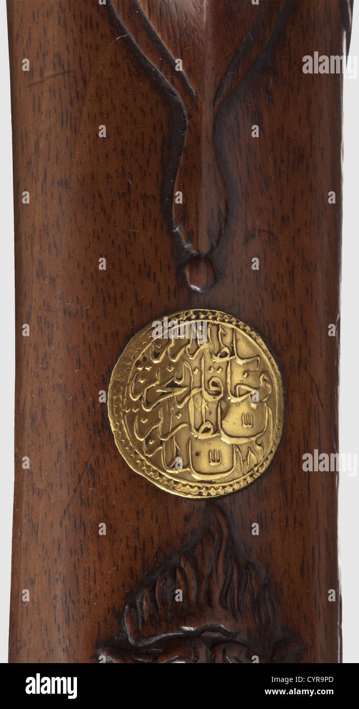 A miquelet-lock rifle,German,dated 1777.Slightly swamped,octagonal ...