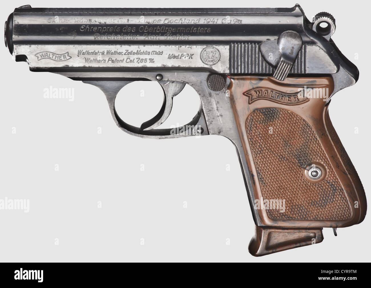 Walther PPK ZM,RZM,honour prize for SA Section Hochland,7.65 mm cal,no ...