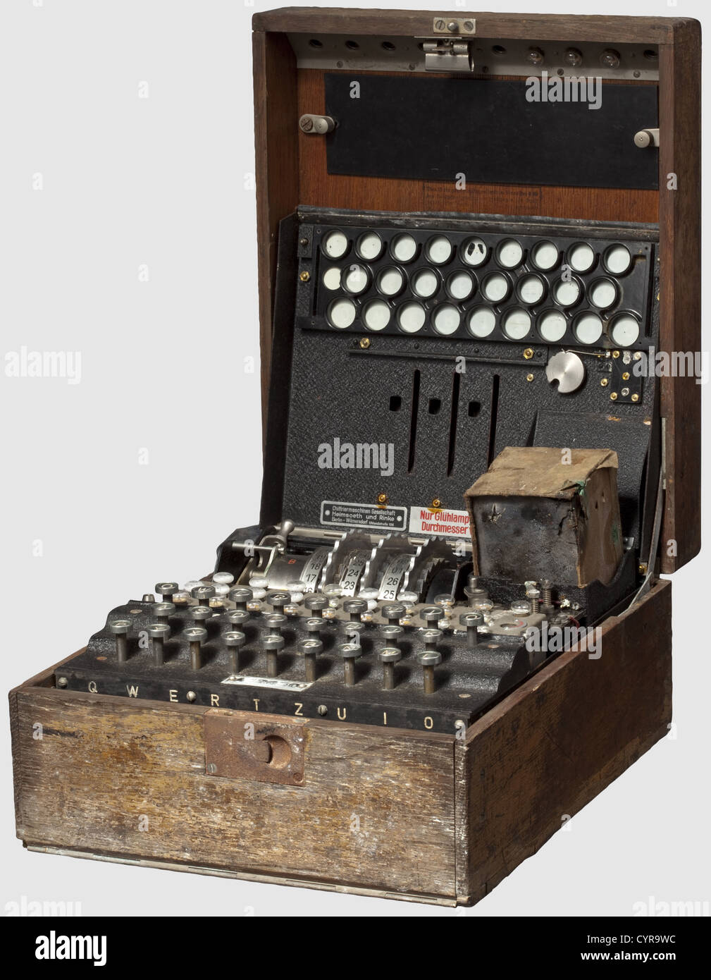 A German "Enigma I" cipher machine,army issue,No. "A 12630 ...