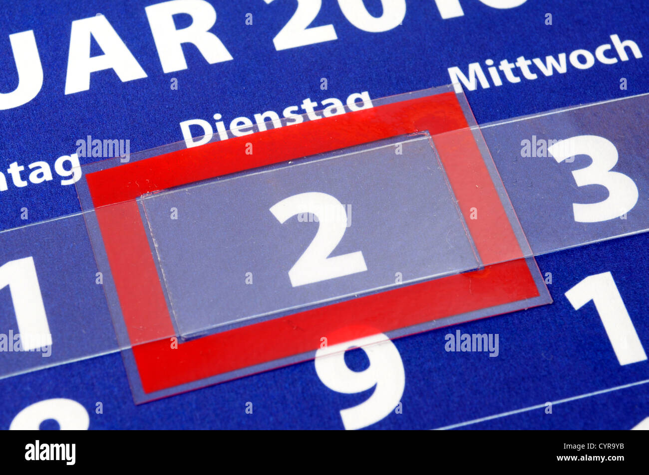 date of today shown by blue calendar Stock Photo - Alamy