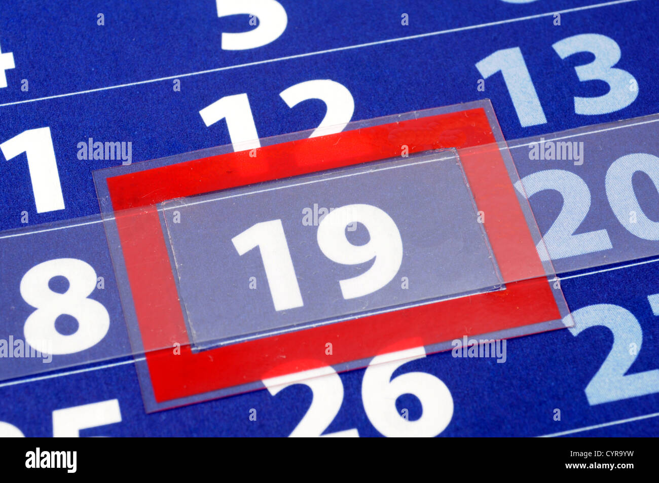 date of today shown by blue calendar Stock Photo - Alamy