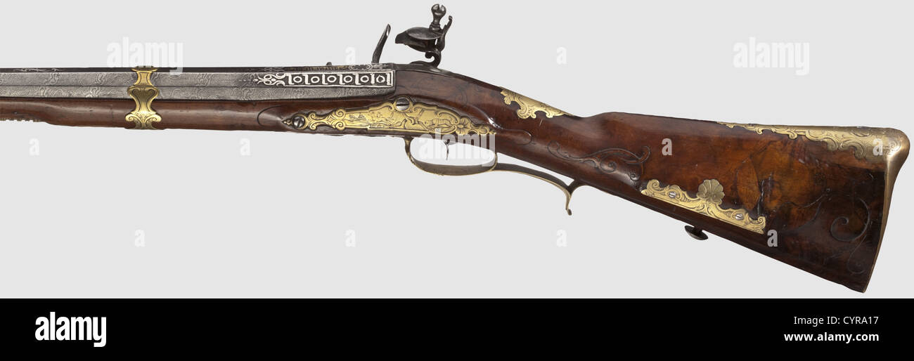 A flintlock shotgun with silver furniture hi-res stock photography and ...