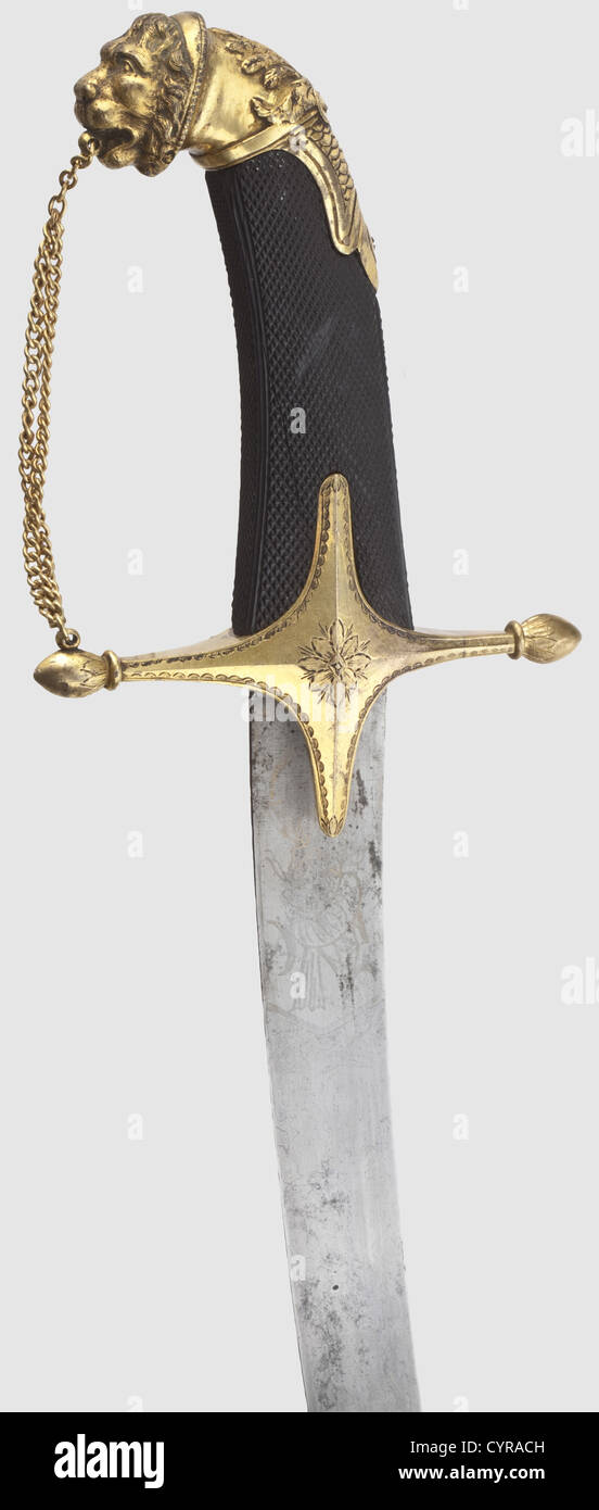 A French senior officer's sabre,circa 1810 Curved,pattern-welded ...