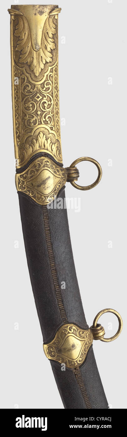 A French senior officer's sabre,circa 1810 Curved,pattern-welded ...