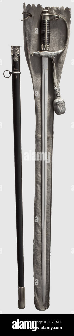 An ss officers sword the blade with stamped makers logo hi-res stock ...