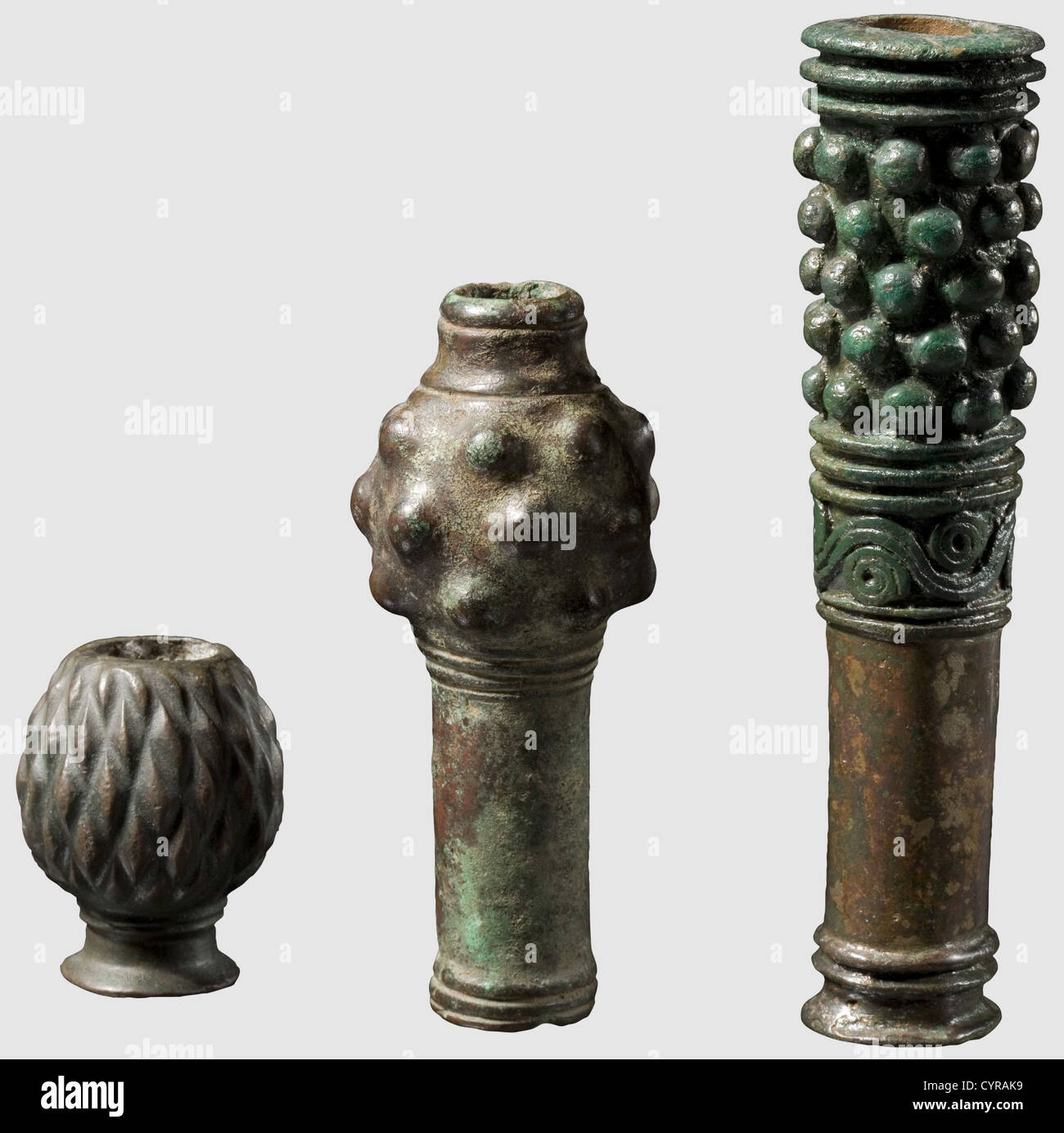 Four Ancient Near Eastern maces, 2000 to 1000 B.C. Bronze and iron ...
