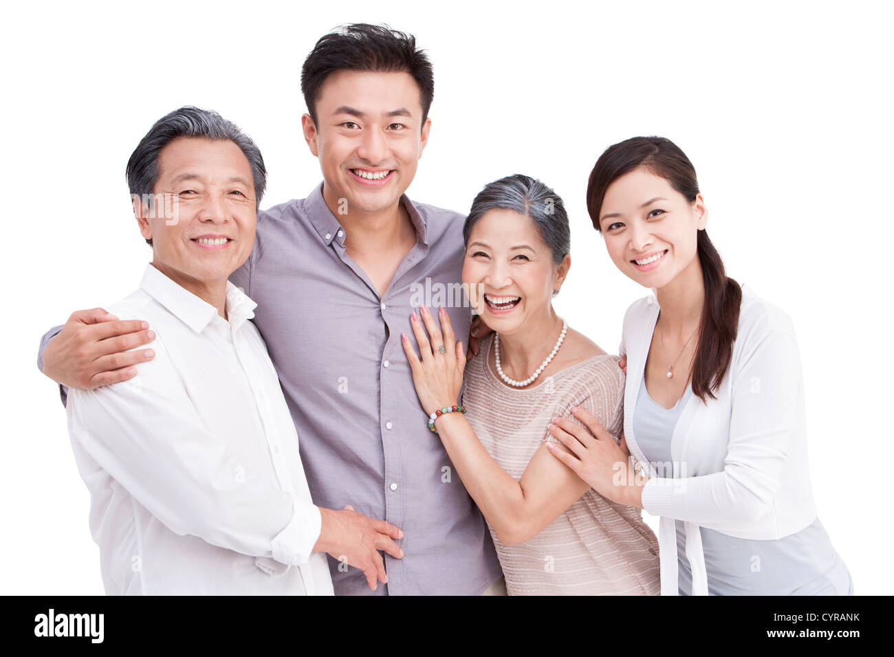Portrait of a happy two generation family Stock Photo - Alamy