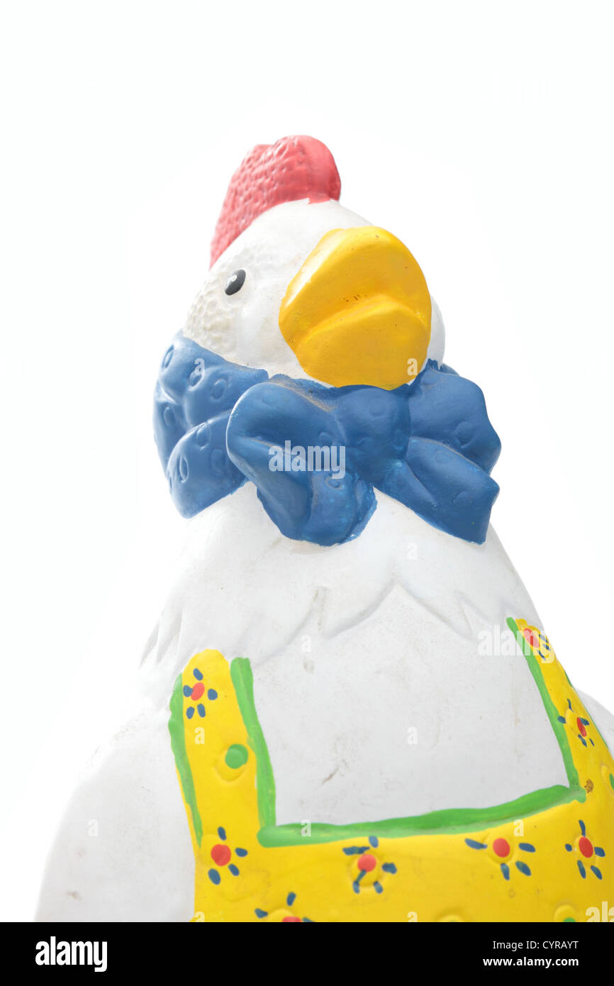 Ceramic easter cock isolated on white background Stock Photo - Alamy