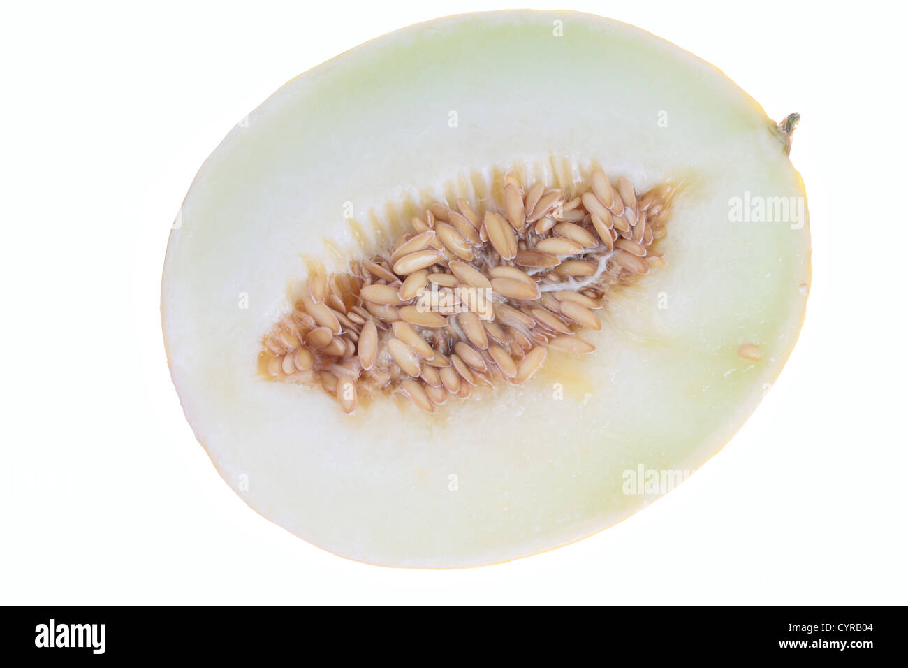 Half of melon isolated on white background Stock Photo - Alamy