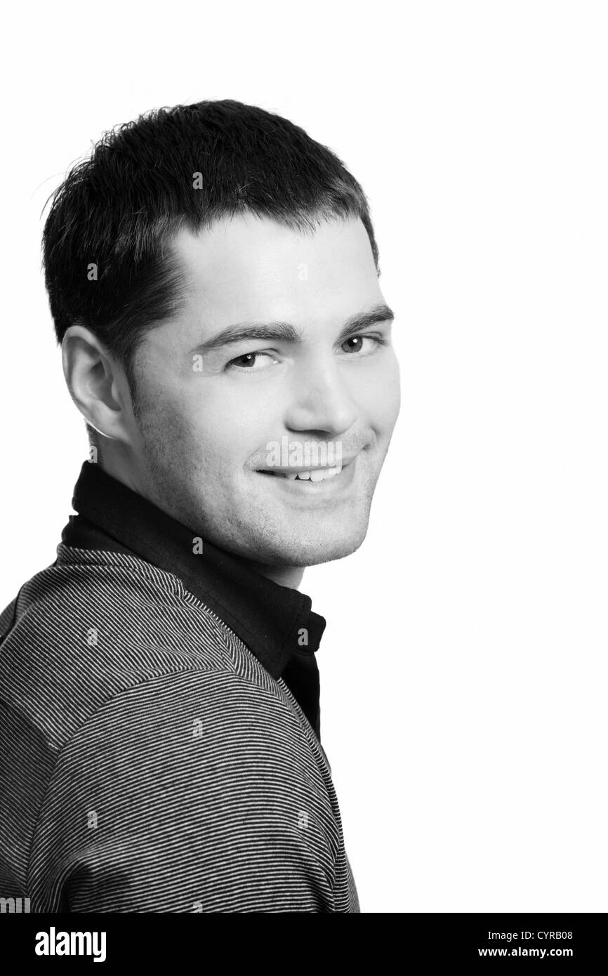 Man's face closeup Black and White Stock Photos & Images - Alamy