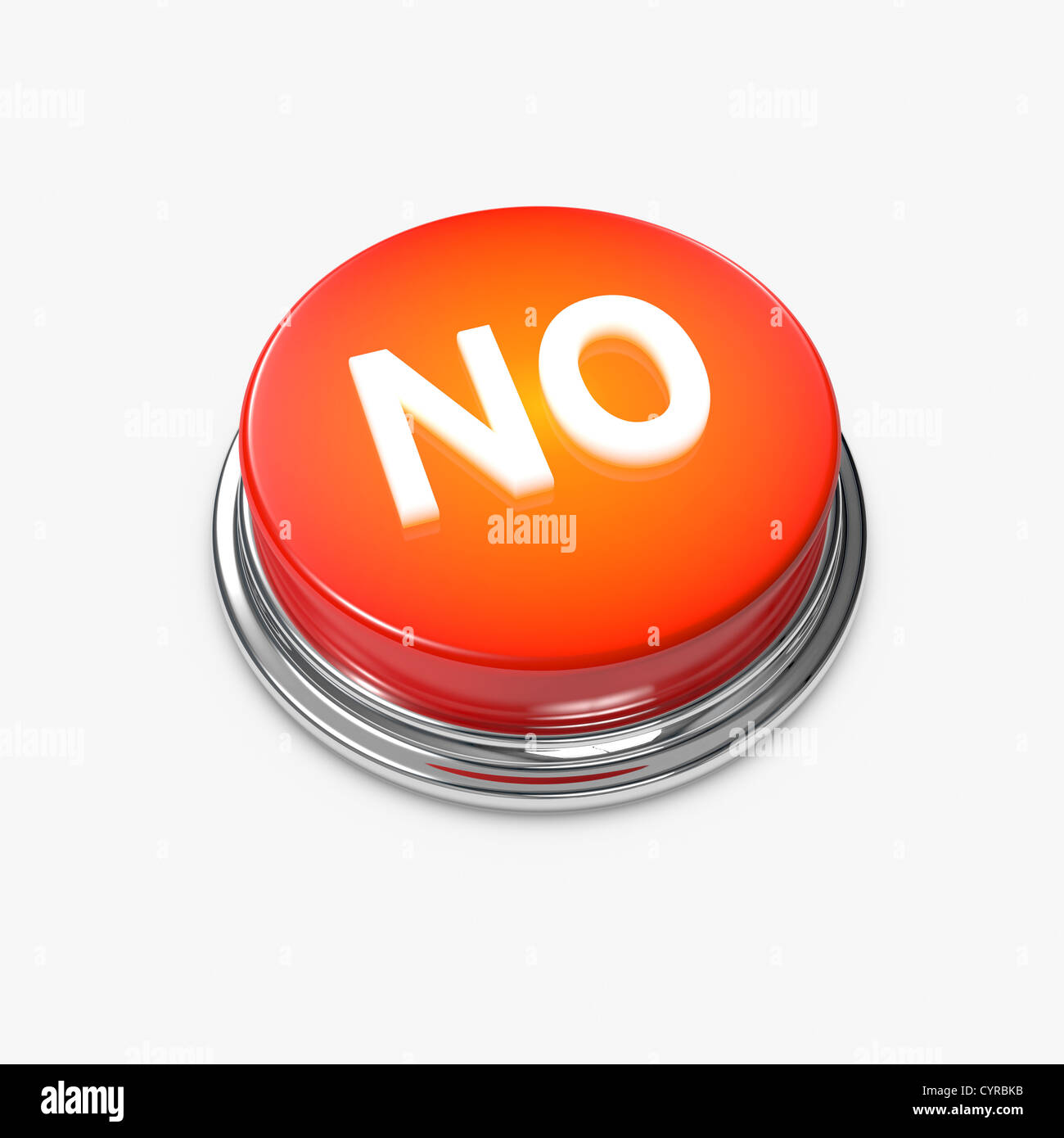 A glowing Red Alert Button with the caption No Stock Photo - Alamy