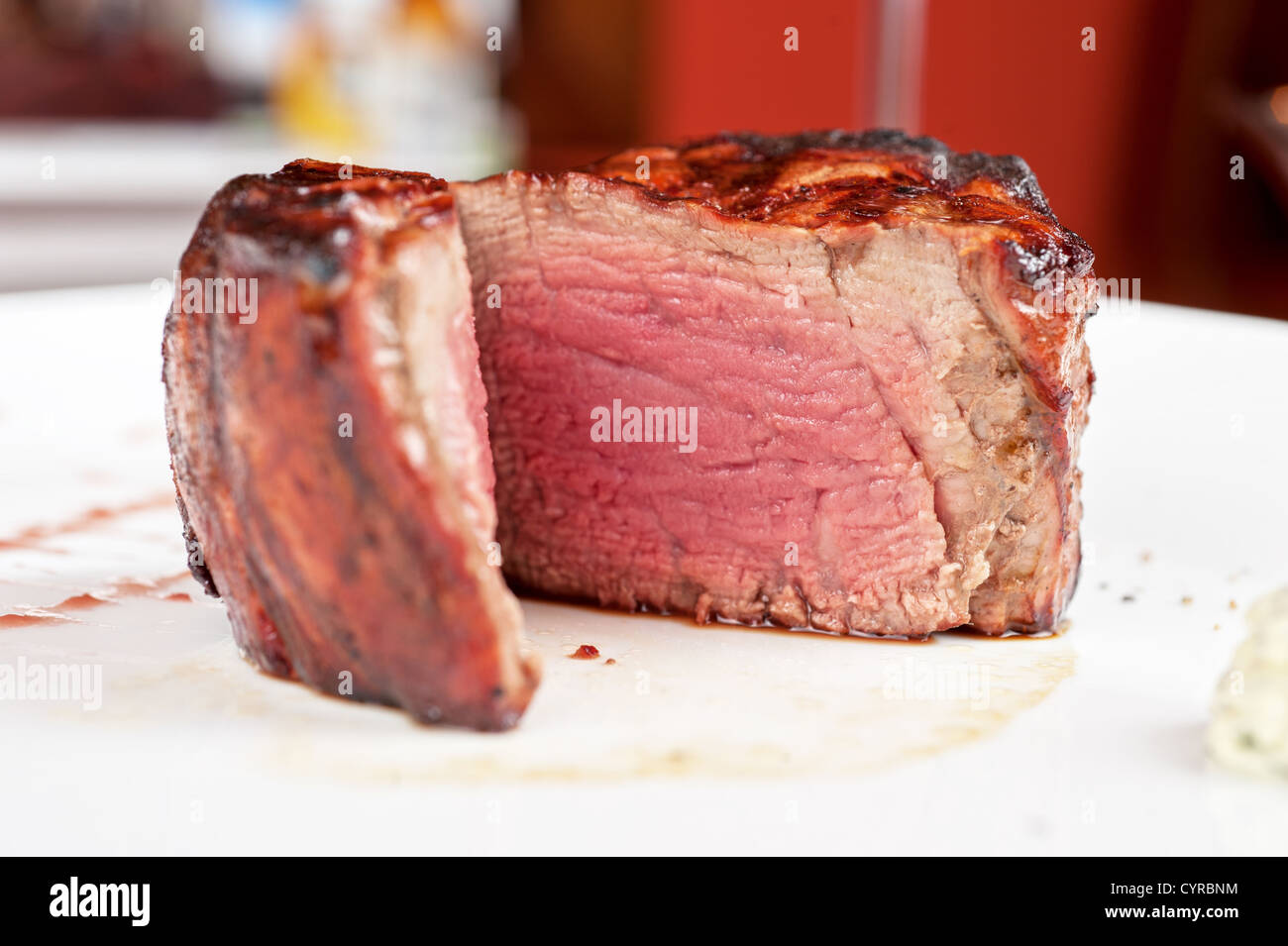 Filet mignon, char-grilled to medium rare Stock Photo - Alamy