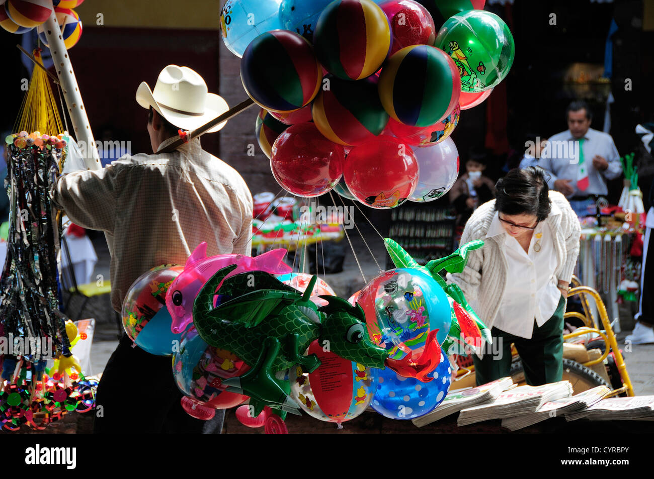 Balloon seller in el jardin town square hi-res stock photography and ...