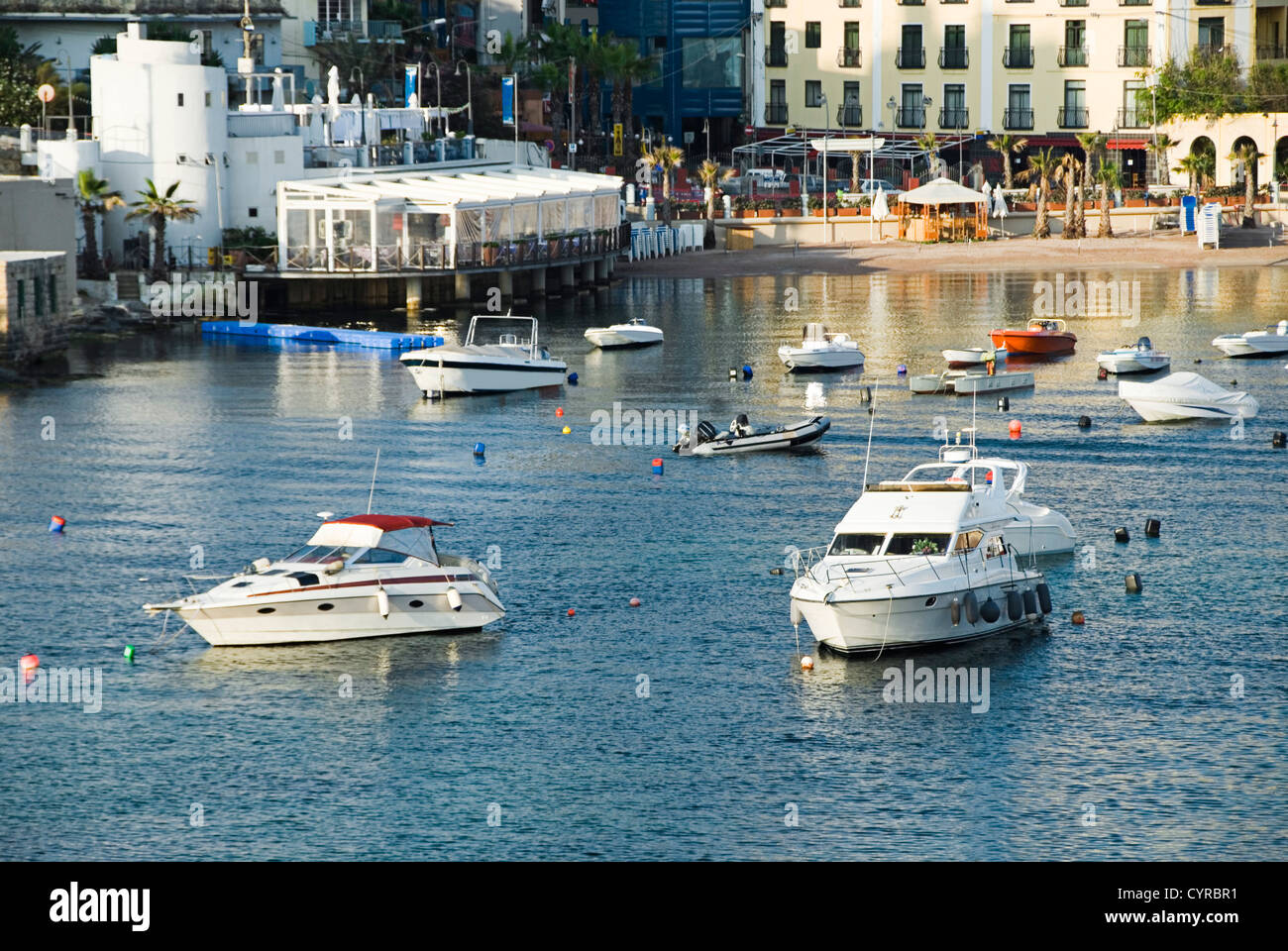 Boats malta reflection water hi-res stock photography and images - Alamy