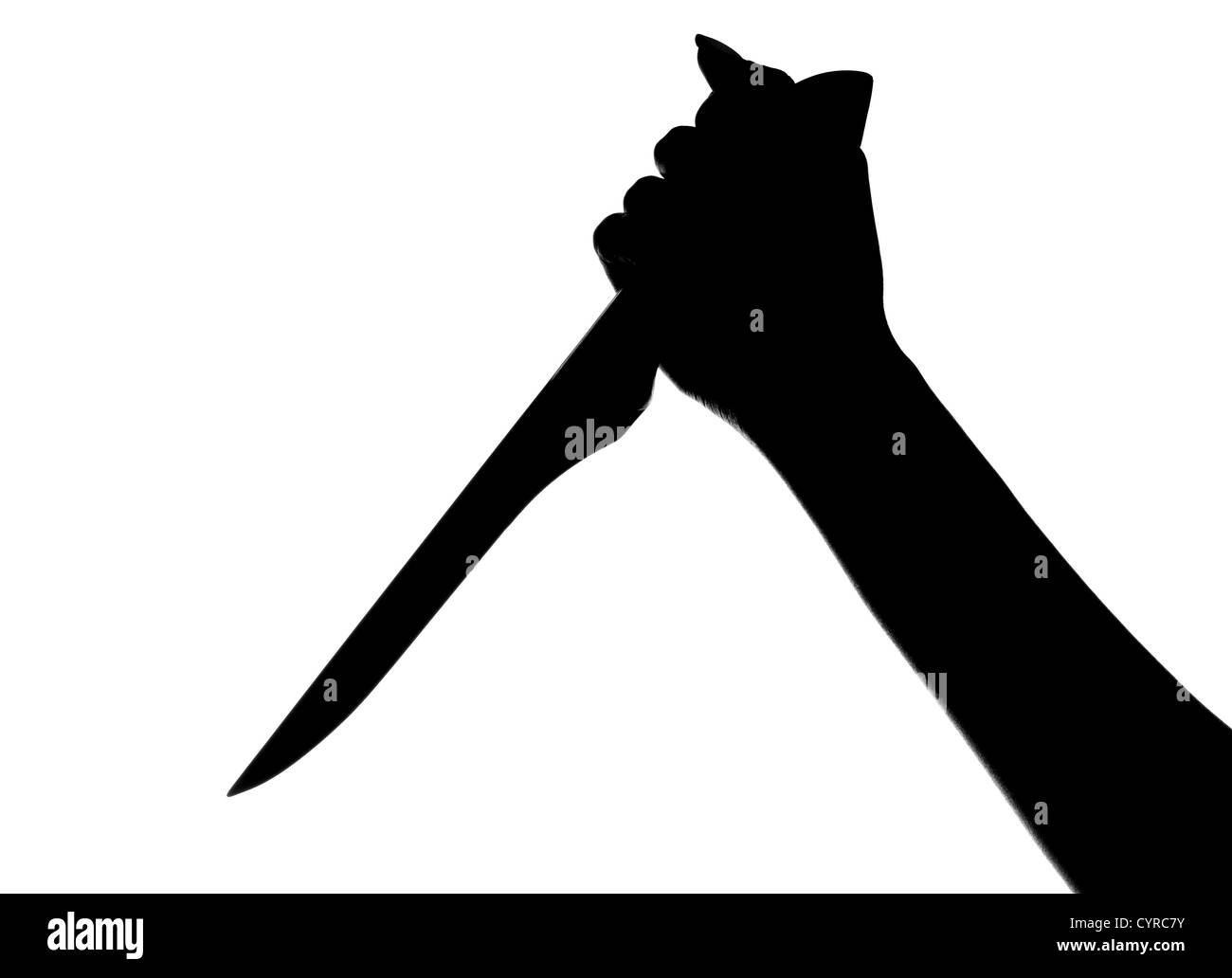 Woman's hand holding knife Stock Photo - Alamy
