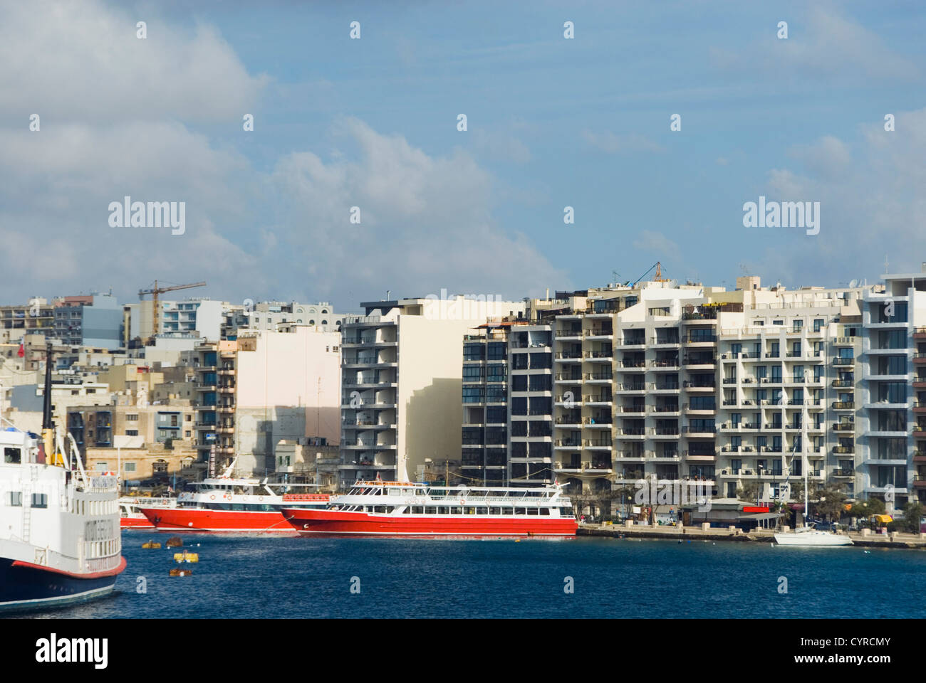 Buildings at the waterfront, Malta Stock Photo - Alamy