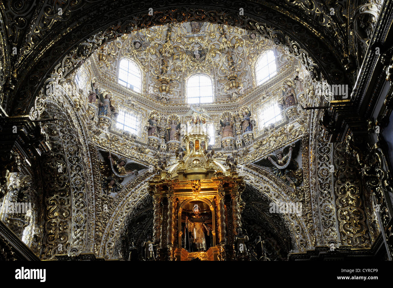 Baroque Capilla del Rosario or Rosary Chapel in the Church of Santo ...