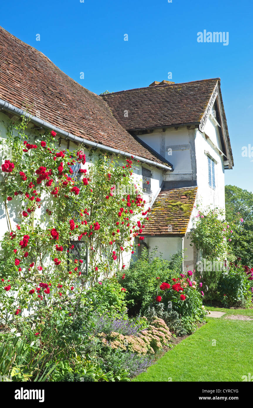 Summer at Lower Brockhampton Manor, Worcestershire, England, UK Stock ...