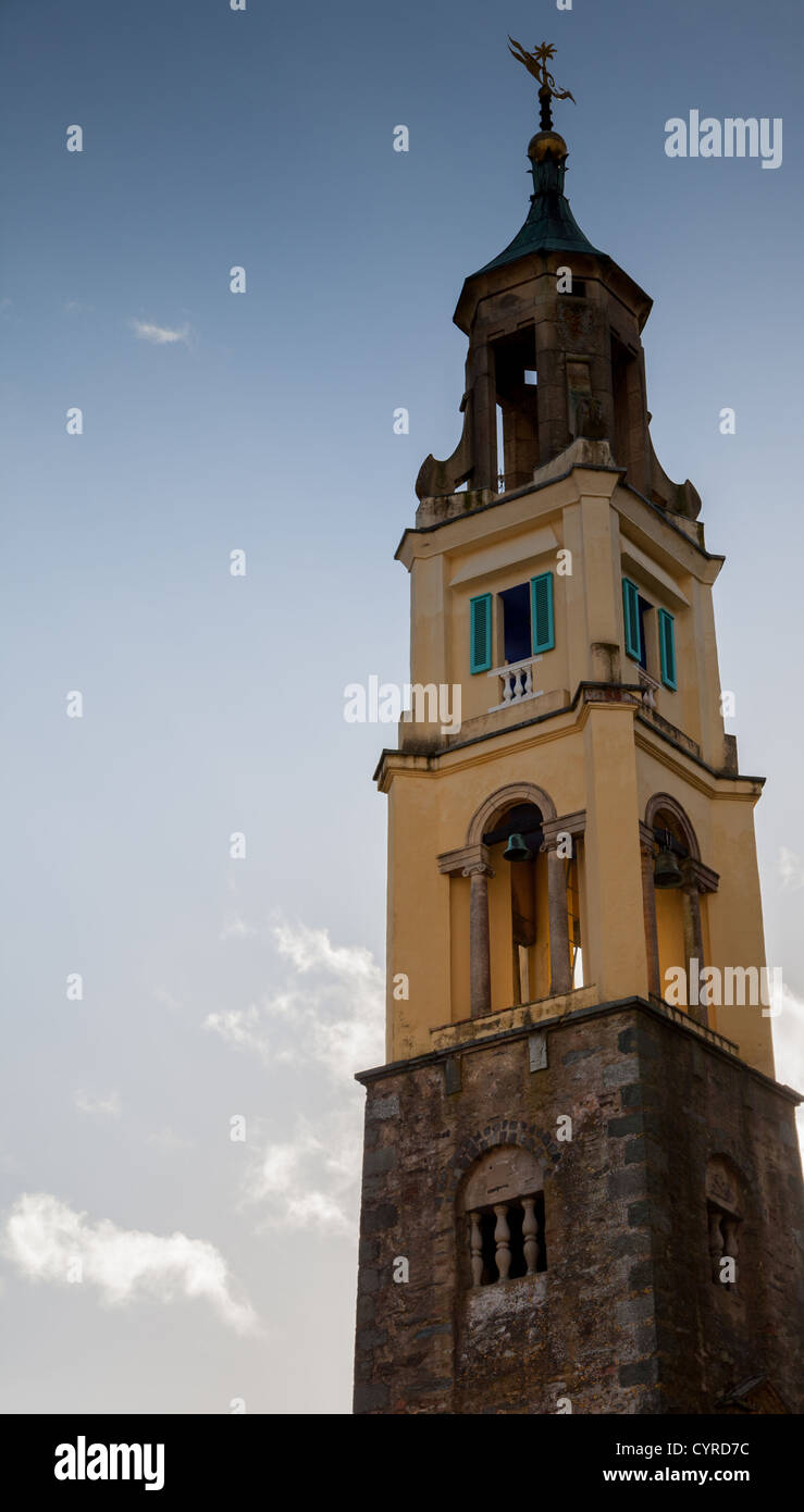 The Bell Tower at Portmeirion, Gwynedd, Wales Stock Photo - Alamy
