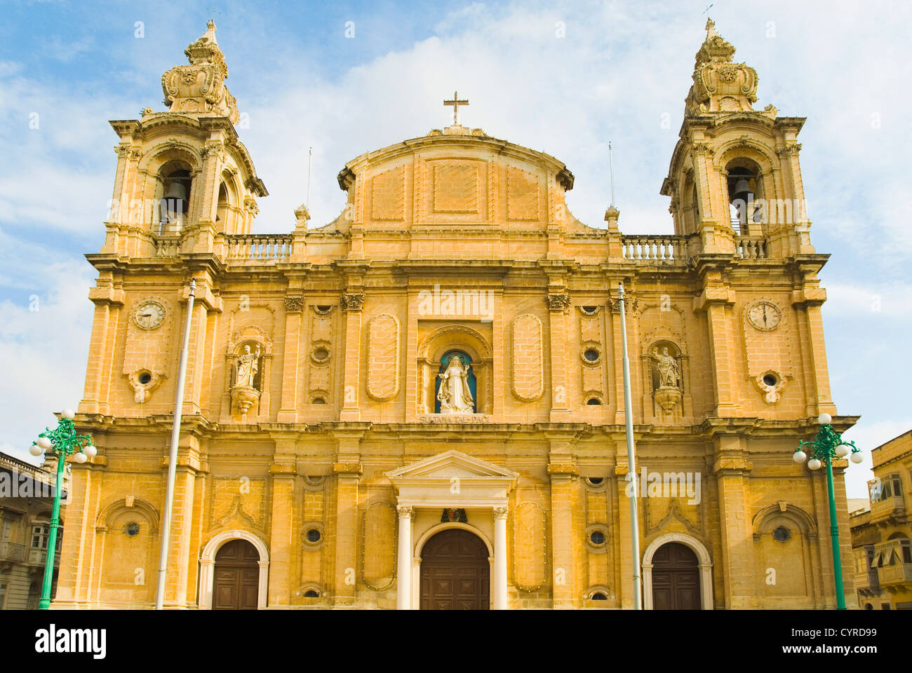 Facade of a church, Msida Parish Church, Msida, Malta Stock Photo - Alamy