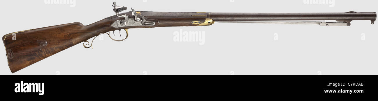 A hunting flintlock-rifle with spring-loaded bayonet,Ivan Aristov ...