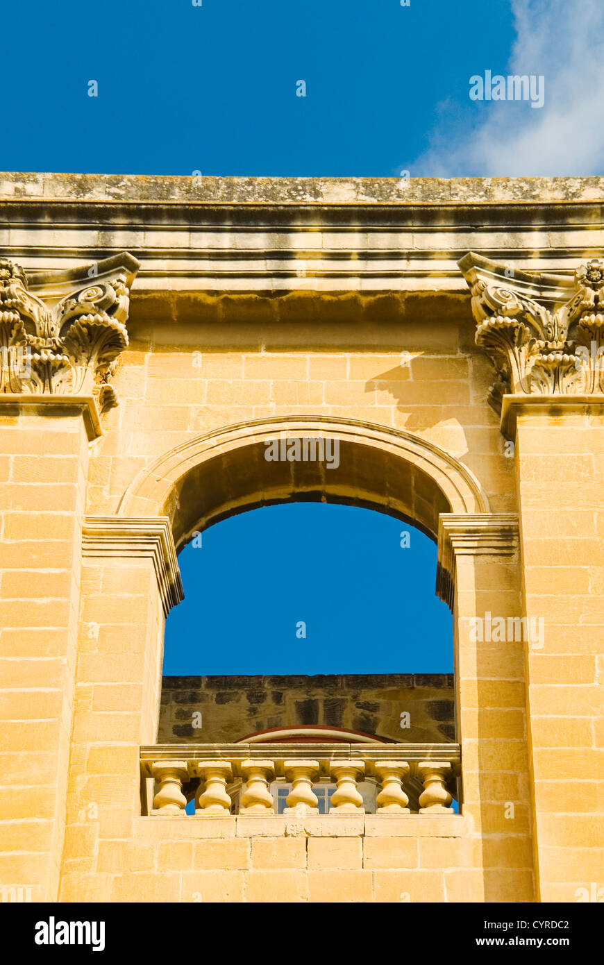 Arch of a church, Valletta, Malta Stock Photo - Alamy