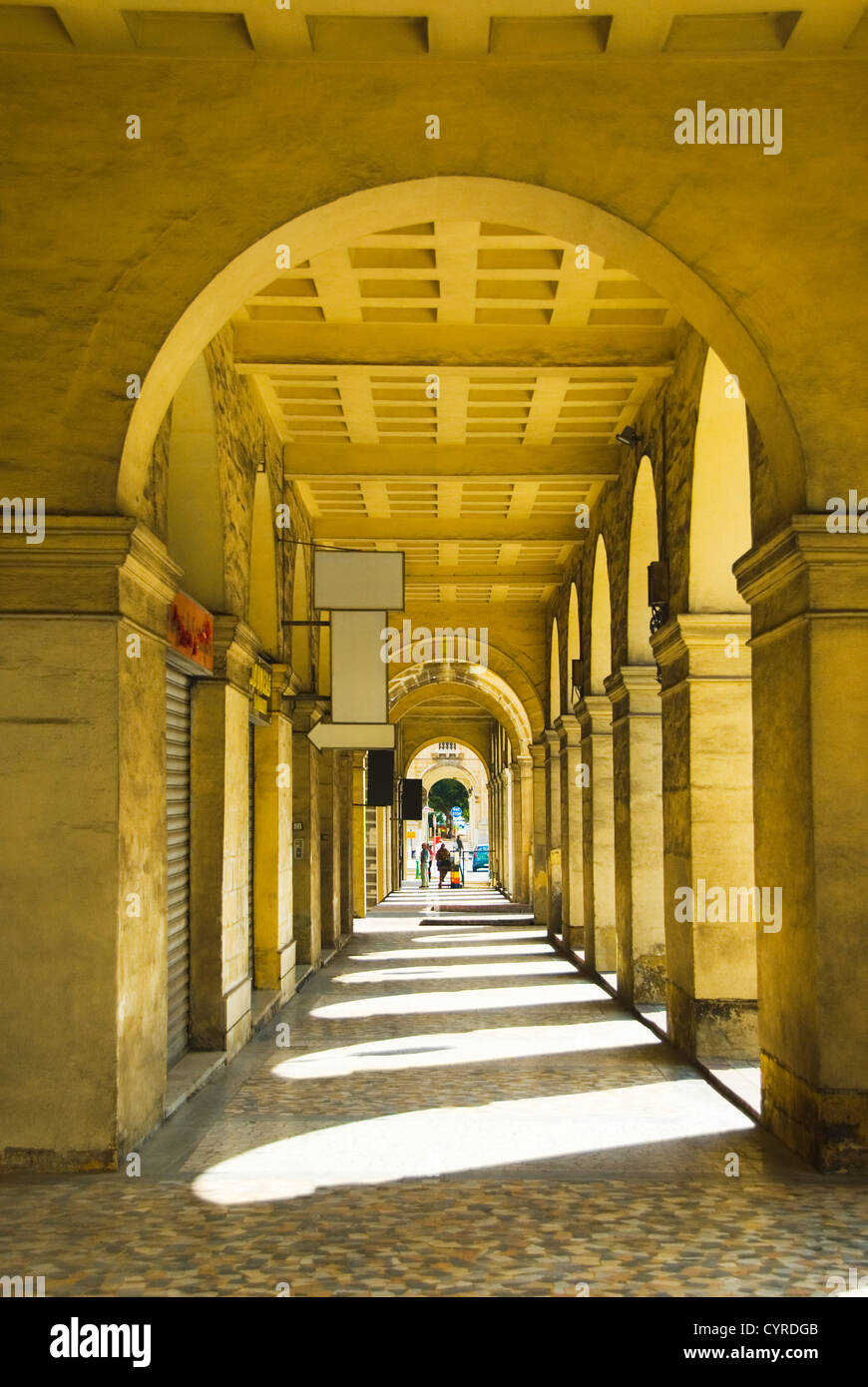 Archway of an embassy building, American Embassy Building, Valletta ...