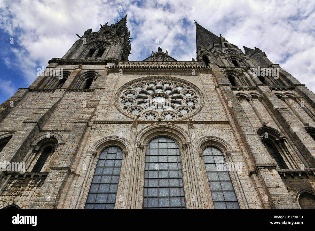 The French medieval Cathedral of Our Lady of Chartres Stock Photo - Alamy