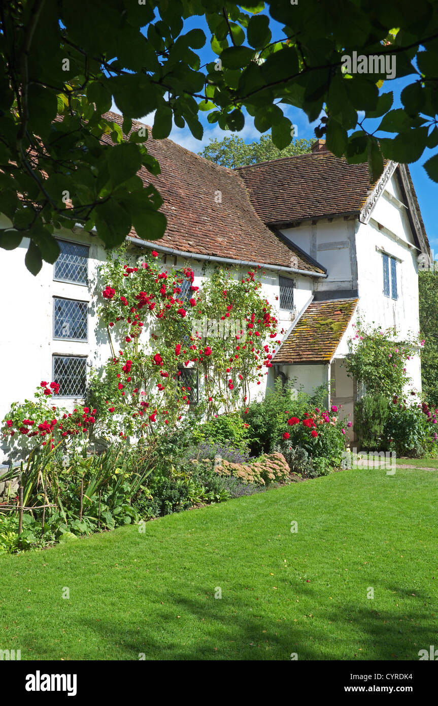 Summer at Lower Brockhampton Manor, Worcestershire, England, UK Stock ...