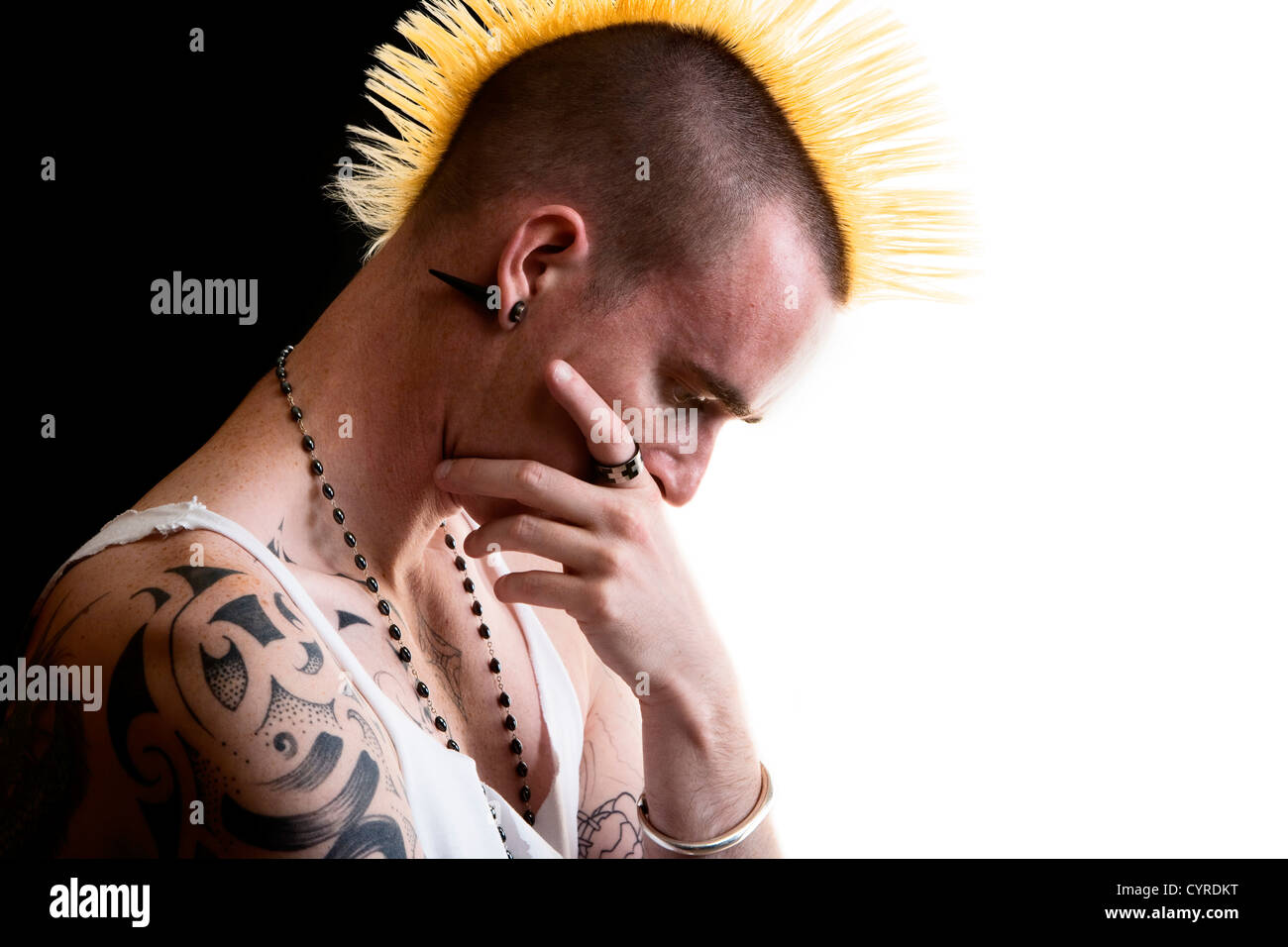 Man with Mohawk Stock Photo - Alamy
