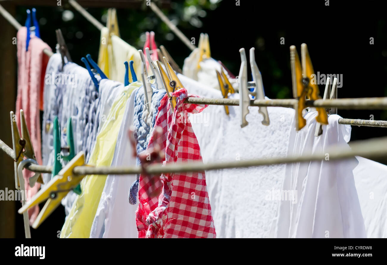 Clothespin on washing line hi-res stock photography and images - Alamy