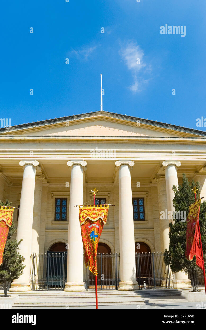 Low angle view of a courthouse, The Law Courts, Great Siege Square ...