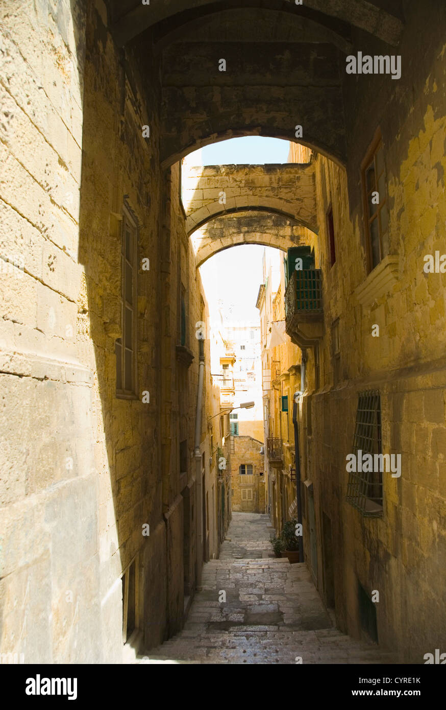 Malta steps valletta street hi-res stock photography and images - Alamy