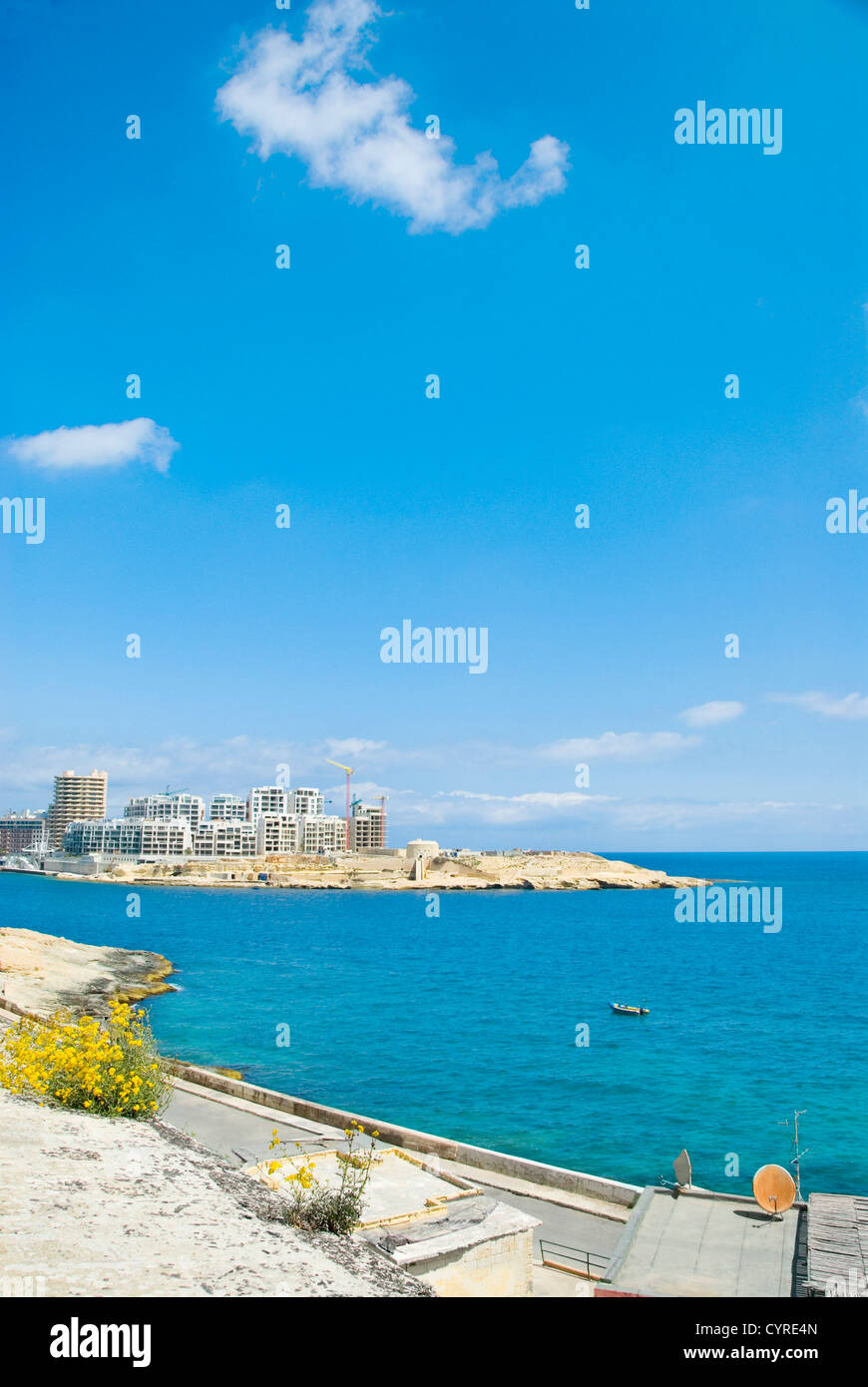 Buildings at the waterfront, Valletta, Malta Stock Photo - Alamy