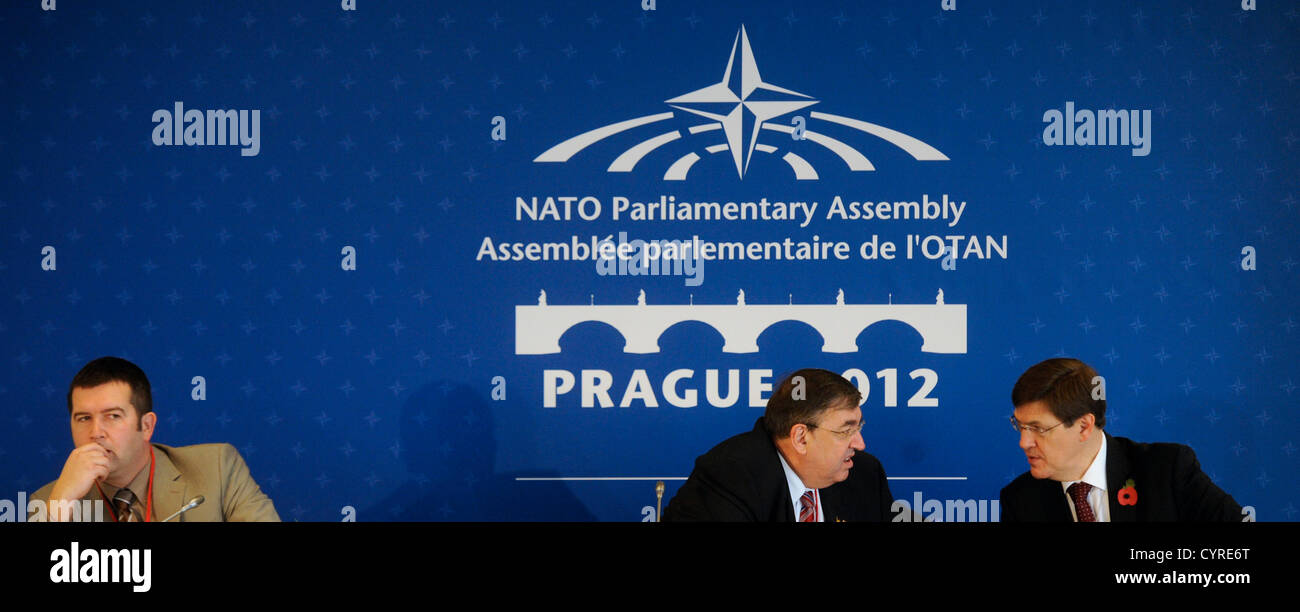 President of the NATO Parliamentary Assembly Karl Lamers (center ...