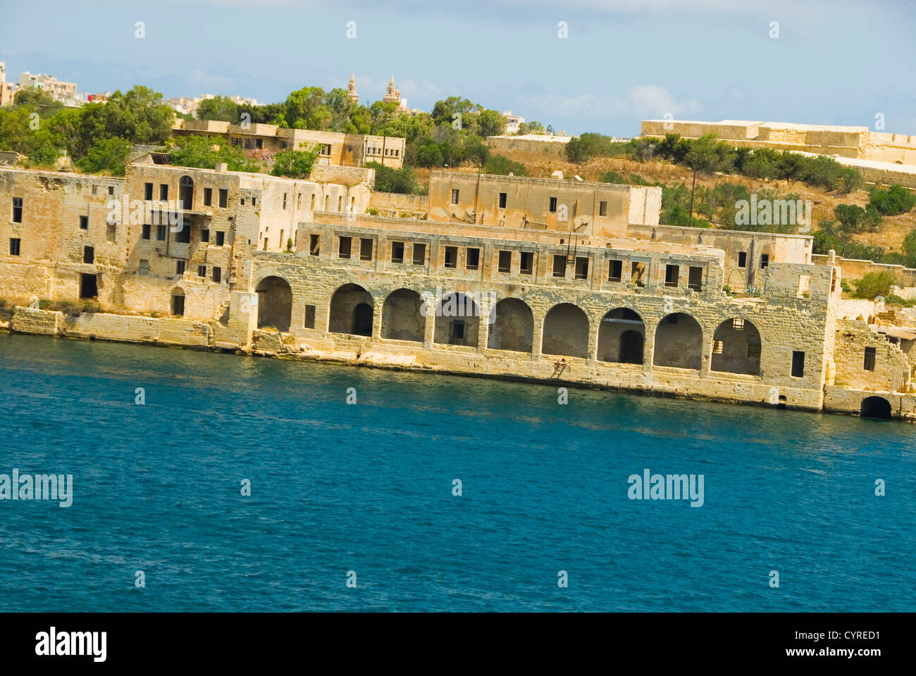 Buildings at the waterfront, Valletta, Malta Stock Photo - Alamy