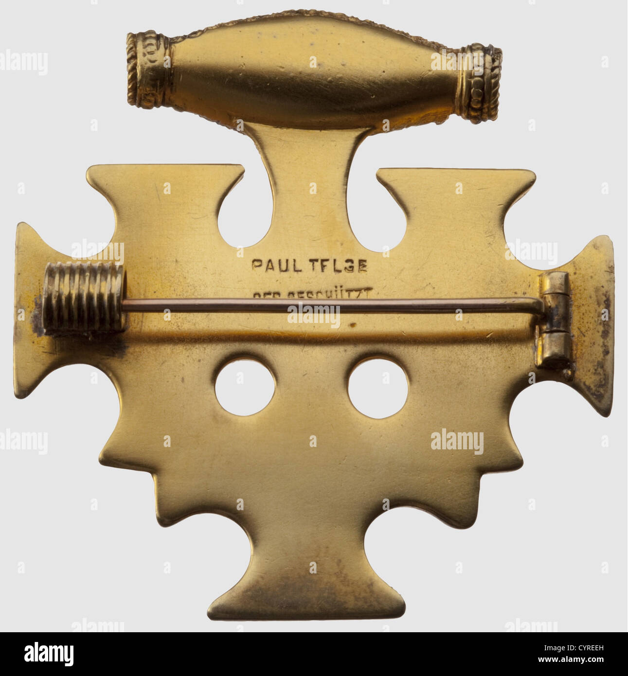 A necklace with a cross pendant,modelled after the Hiddensee gold find ...