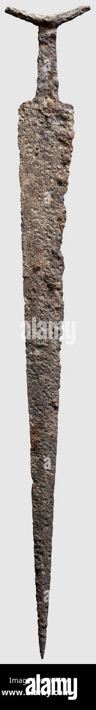 A Scythian sword, Black Sea area, circa 800 B.C. Double edged, slightly ...