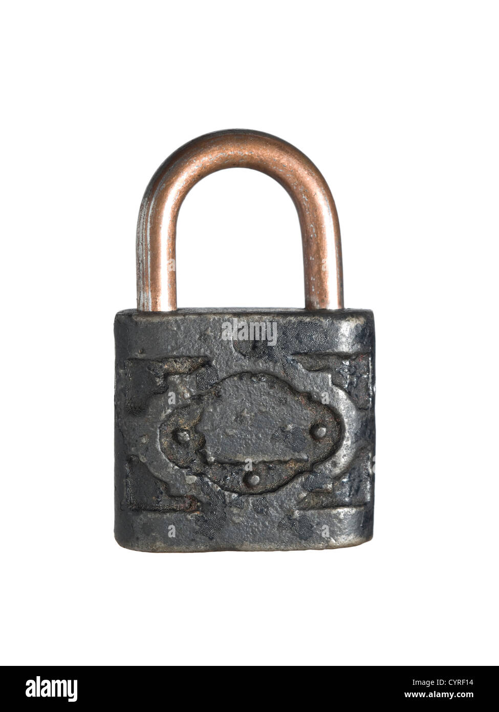 An old and rusty lock isolated on white background Stock Photo - Alamy