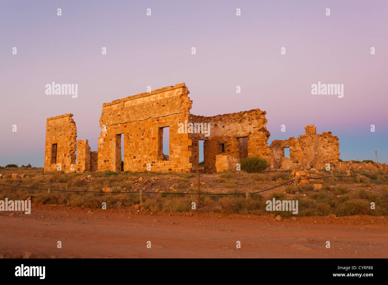Ruins of the Exchange Hotel in ghost town of Farina on the Old Ghan ...