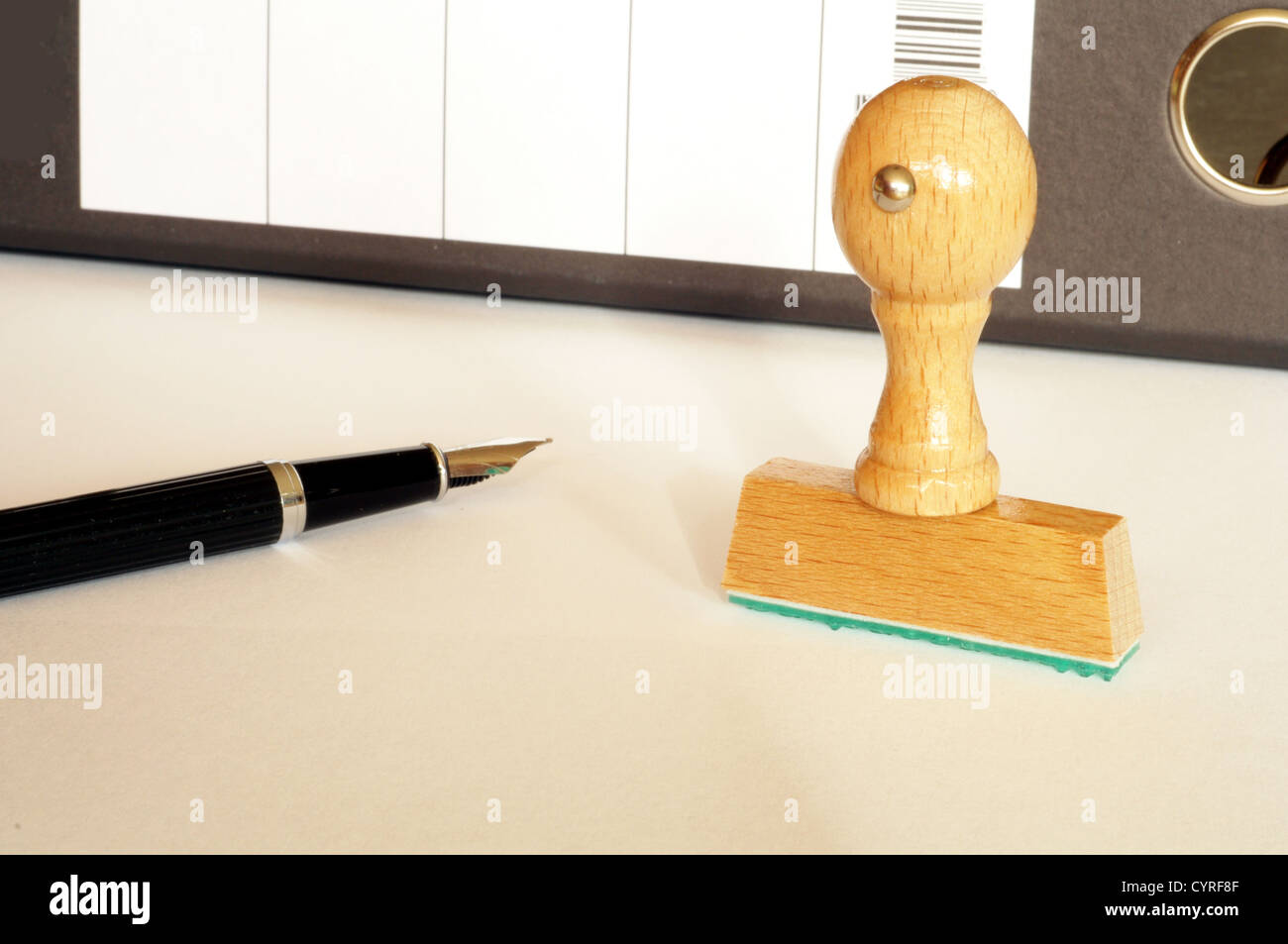 stamp in office with documents showing bureaucracy concept Stock Photo ...