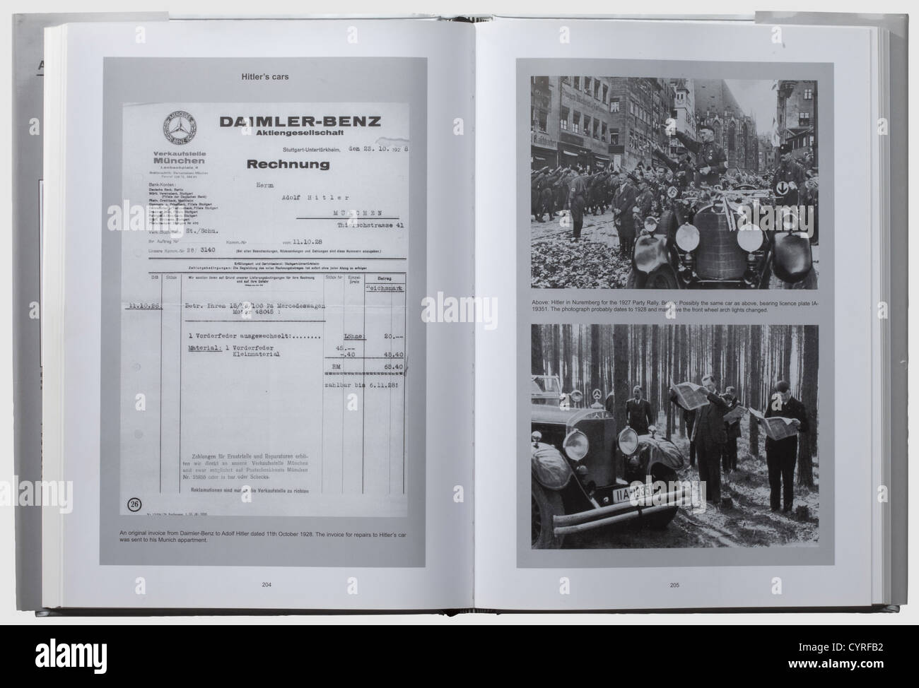 Adolf hitler invoice daimler benz hi-res stock photography and images ...
