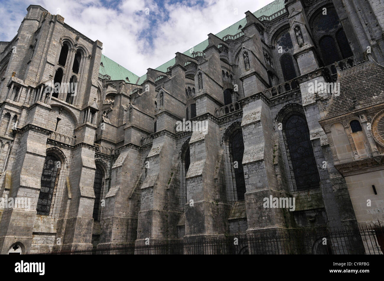 The French medieval Cathedral of Our Lady of Chartres Stock Photo - Alamy